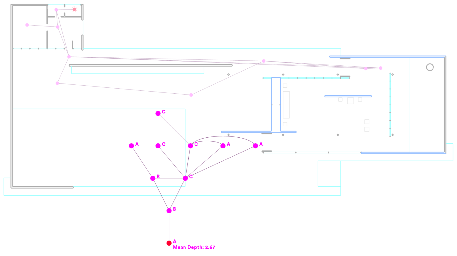 3.4.2 Draw a ‘visual graph diagram’ for a space – Isovists.org